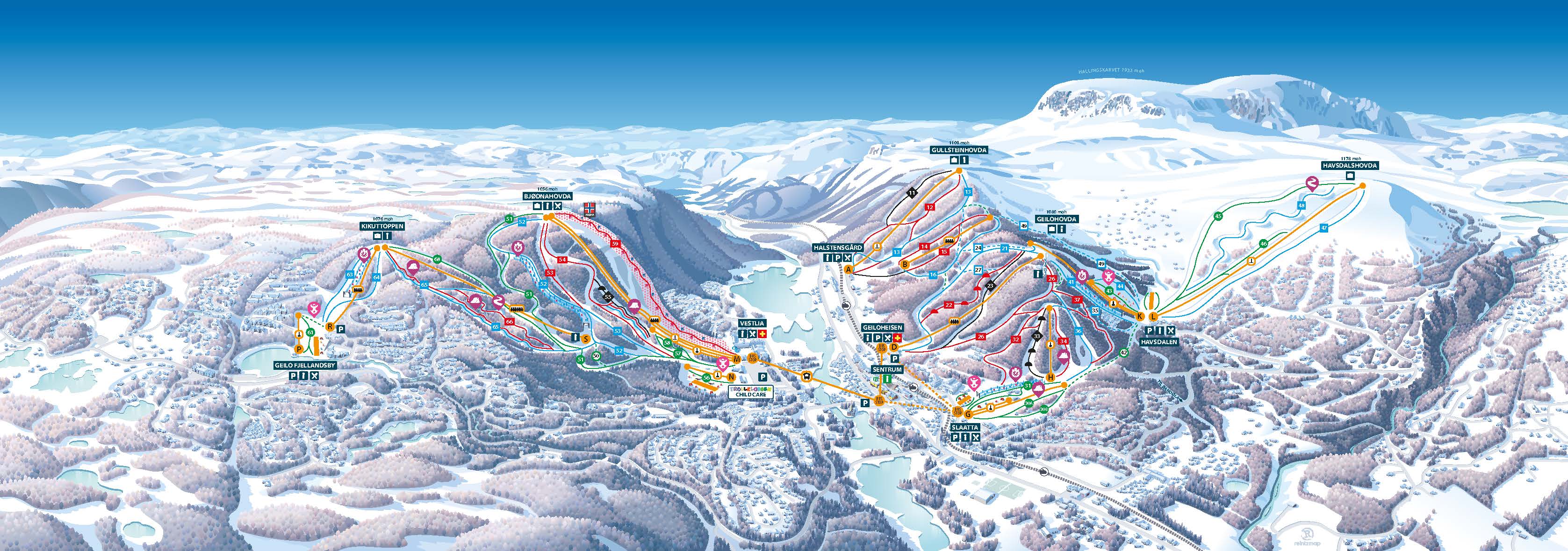 Geilo - piste map | Geilo
